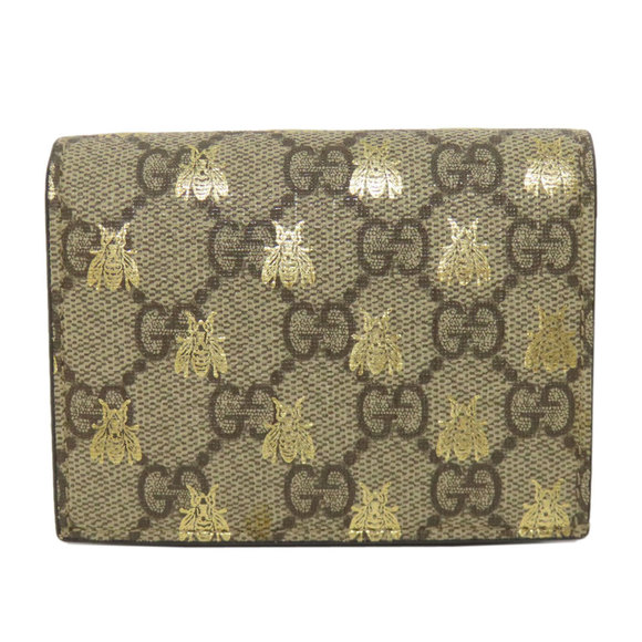 Gucci | Bags | Gucci 58757 Gg Supreme Bee Bifold Wallet For Women ...